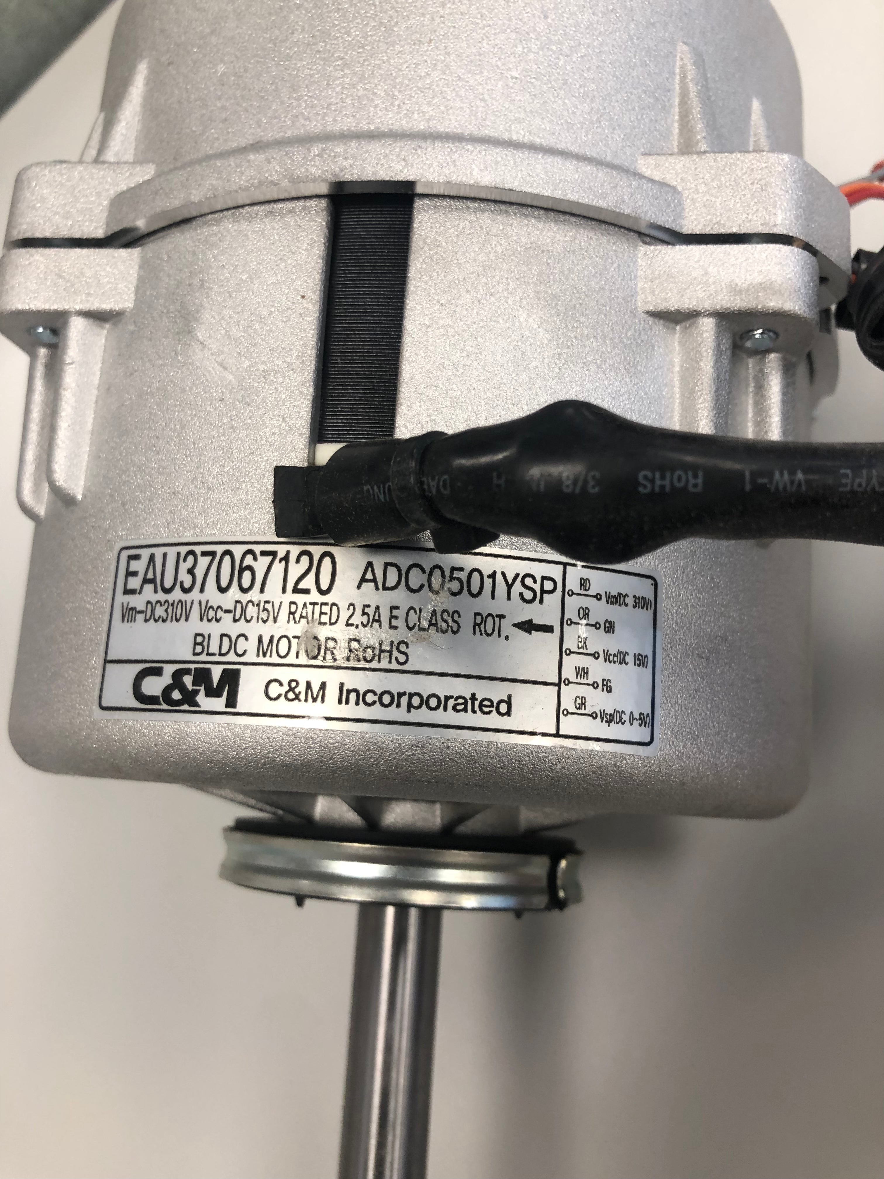 EAU37067120 LG Motor Assembly, DC, Indoor - M3A4 – RapidHVACParts