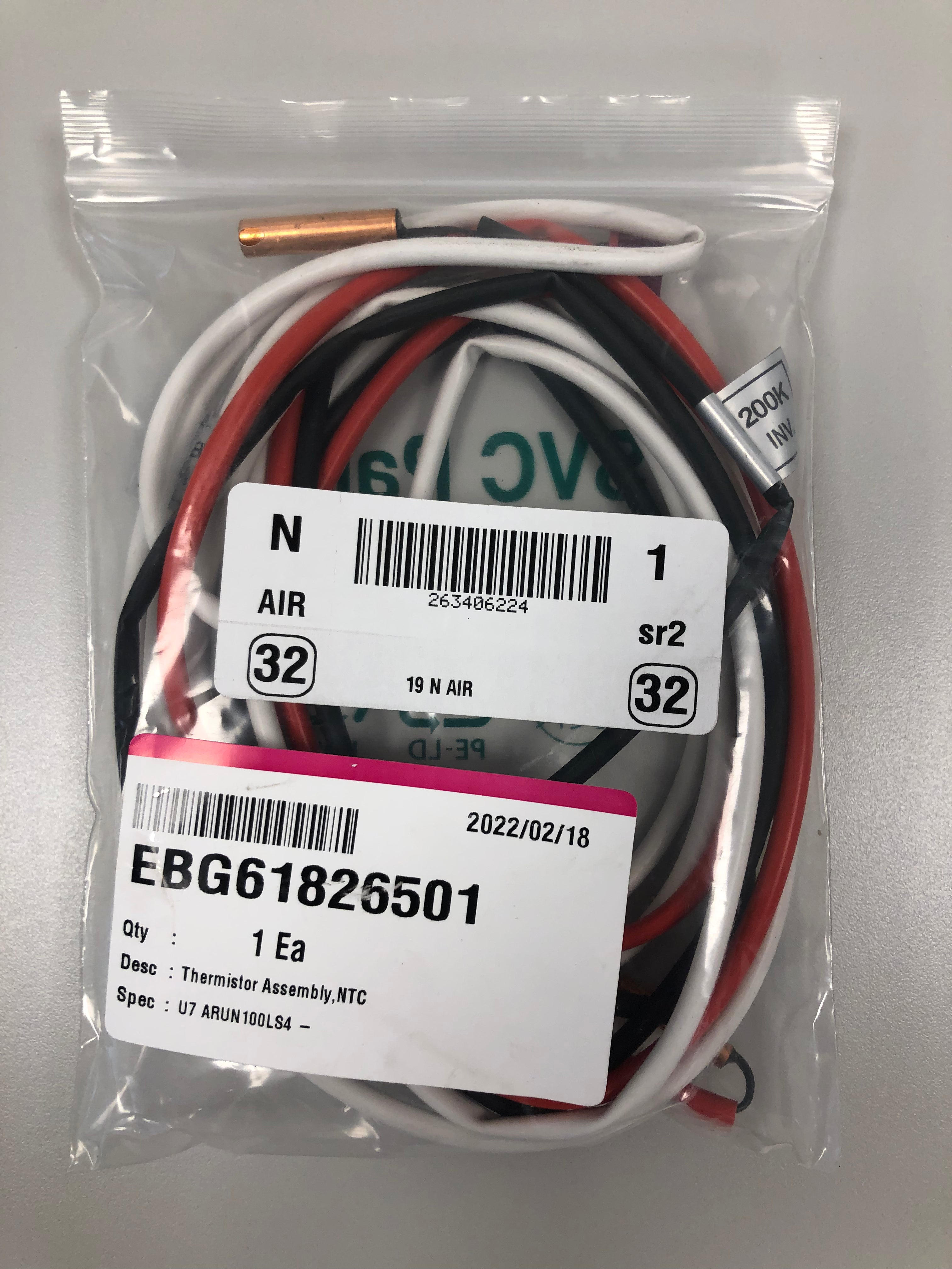 EBG61826501 - LG Thermistor Assembly, NTC - 263230B – RapidHVACParts